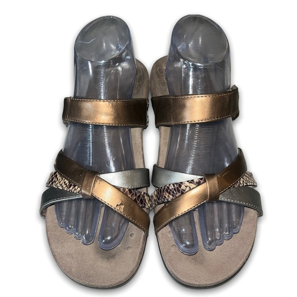 Vionic | Shoes | Vionic Bronze Brown Tan Snake Print Orthaheel Comfort ...